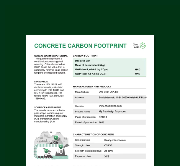 LCAs and EPDs for Construction Product Manufacturers | One Click LCA
